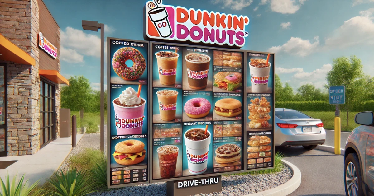 Dunkin Donuts Drive Thru Menu